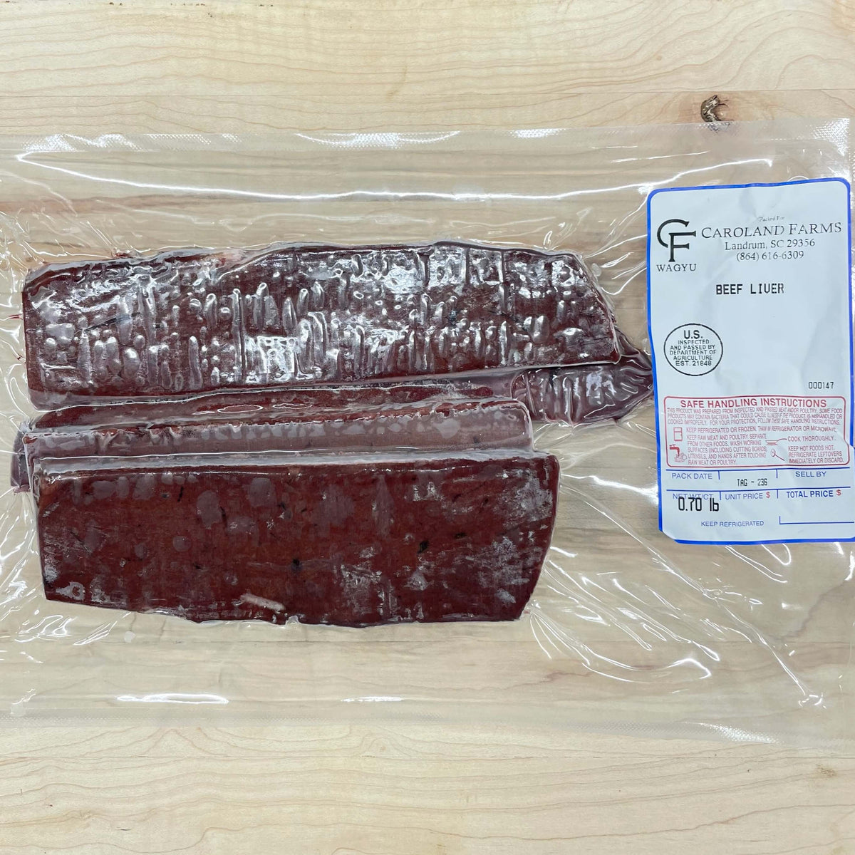 Liver – 100% Full Blood Wagyu Beef – Caroland Farms Wagyu